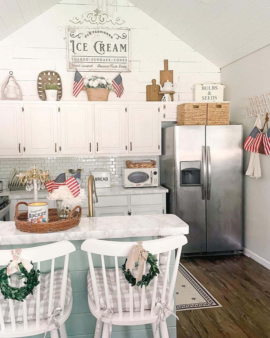 American Flags and a Farmhouse Kitchen Sign - Soul & Lane