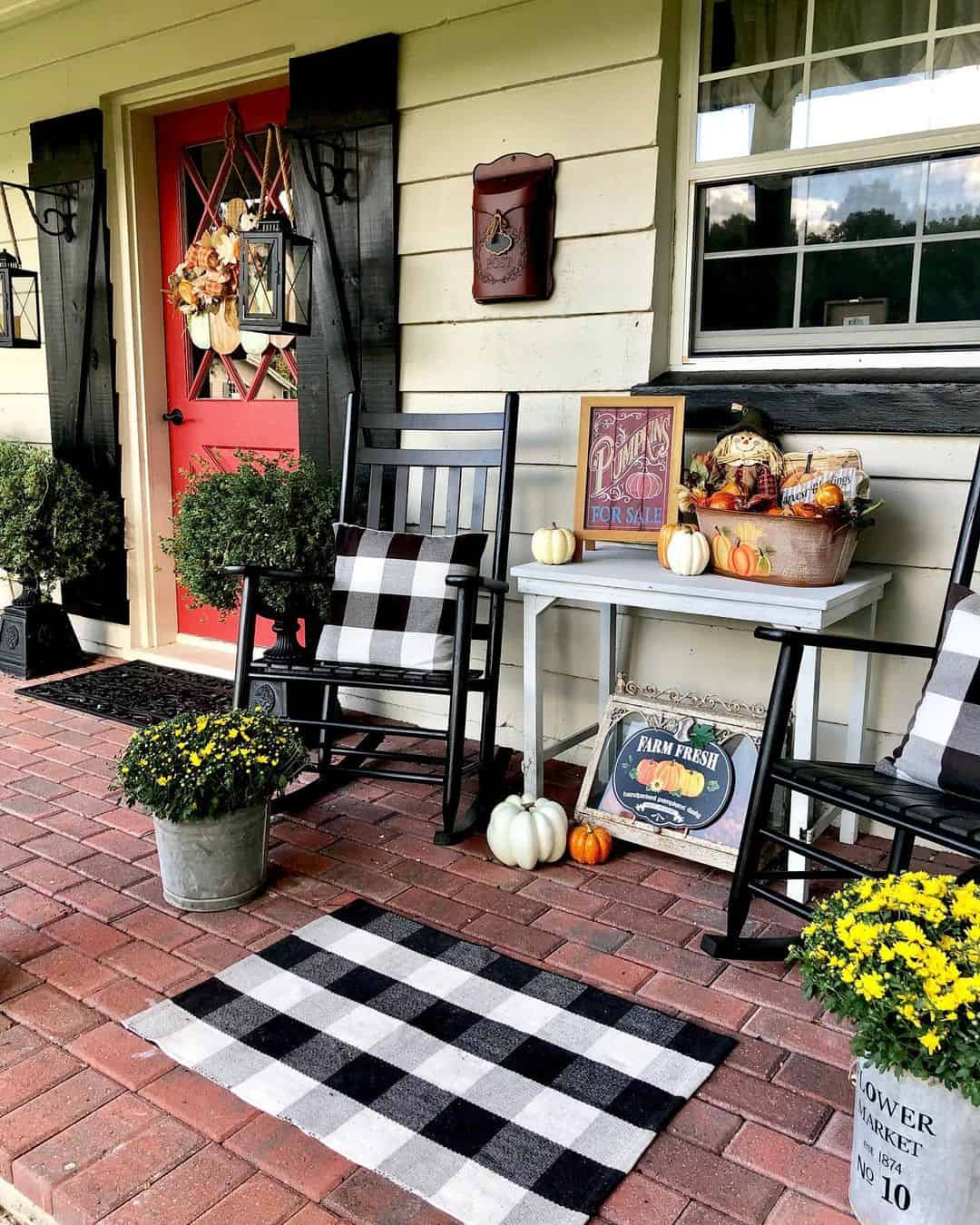 Back Porch with Red, White, and Black Color Scheme - Soul & Lane