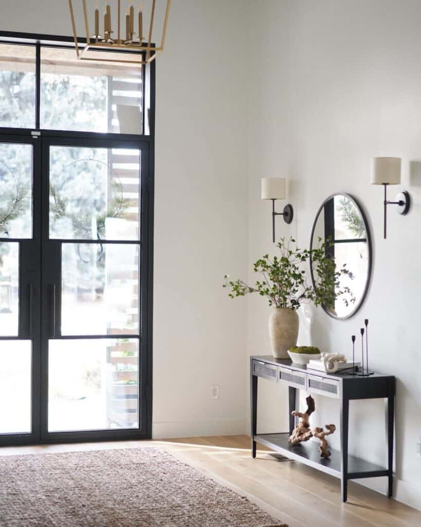 Console Table and Shaded Wall Sconces - Soul & Lane