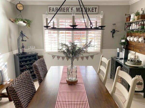 Eclectic Vintage Farmhouse Dining Room - Soul & Lane