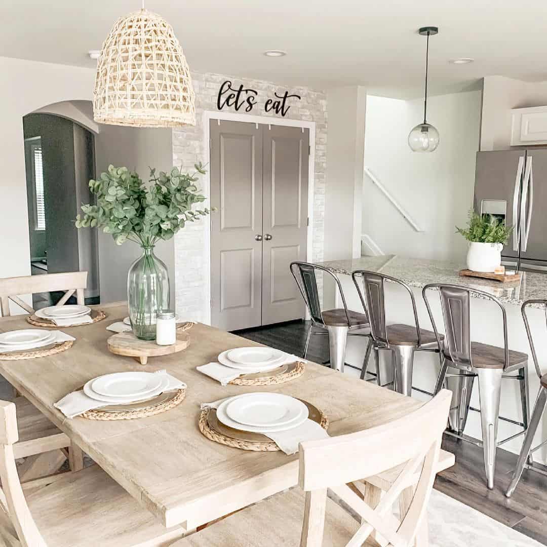 Eucalyptus Vase on Wooden Kitchen Table - Soul & Lane