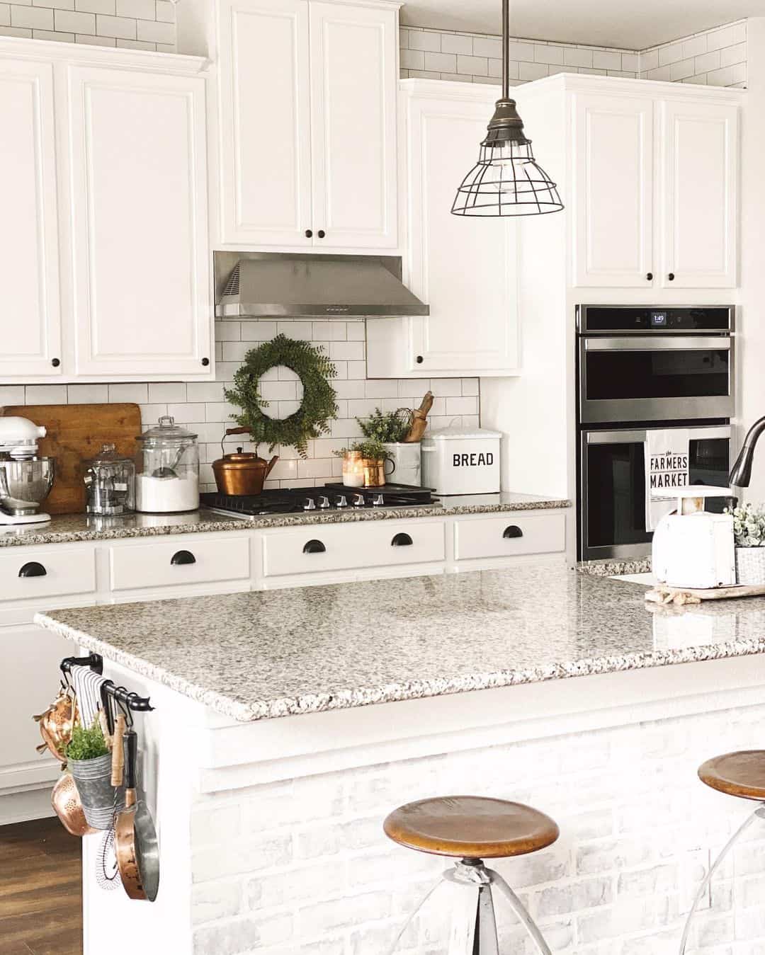 Farmhouse White Kitchen Cabinets with Black Hardware - Soul & Lane