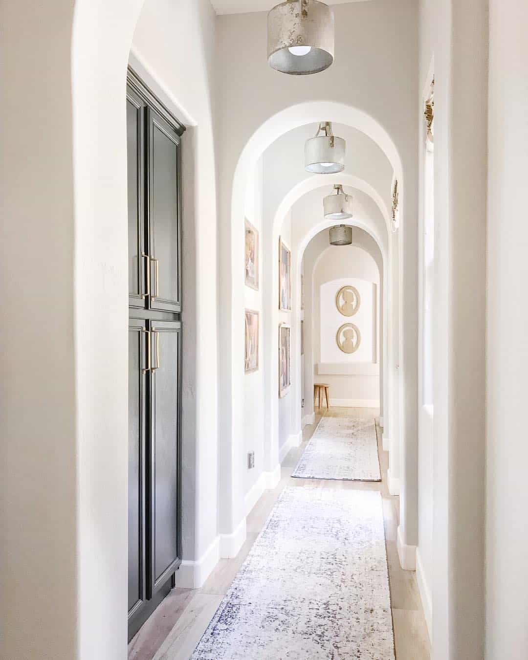 Hallway Built-Ins and Light Wood Floors - Soul & Lane