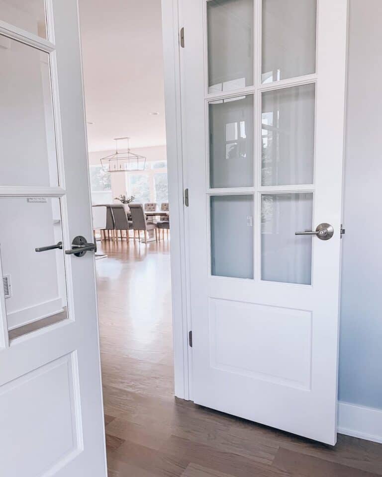 Interior White French Doors into Dining Room - Soul & Lane