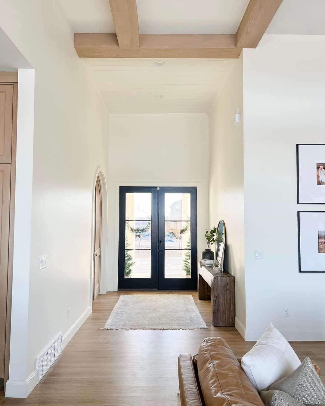Modern Farmhouse Front Doors in Neutral Entryway - Soul & Lane