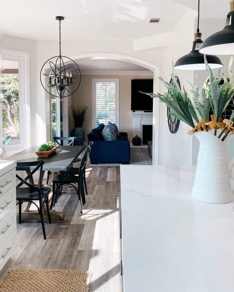 Monochrome Kitchen Table Decor - Soul & Lane