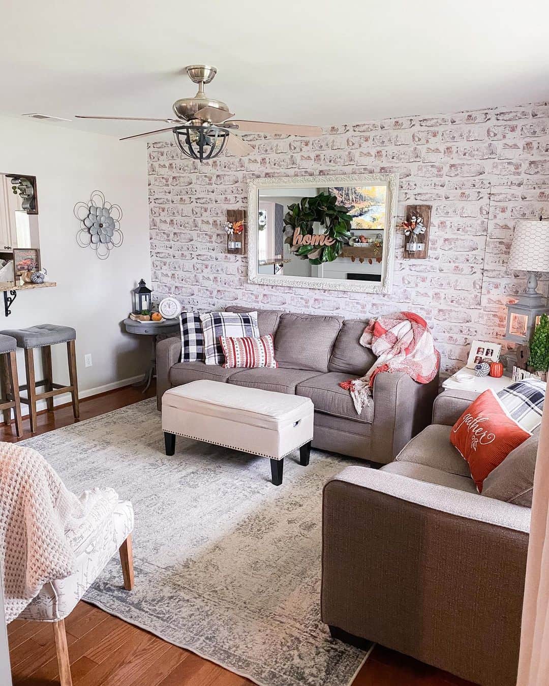 Pass-Through Window in Seasonal Living Room - Soul & Lane