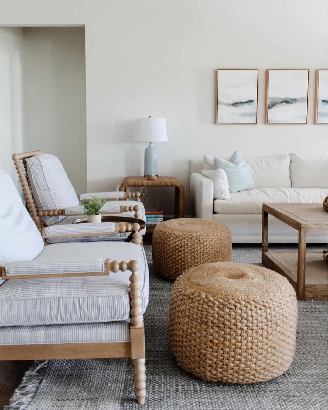 24 Farmhouse Jute Pouf Ideas to You Can’t Live Without