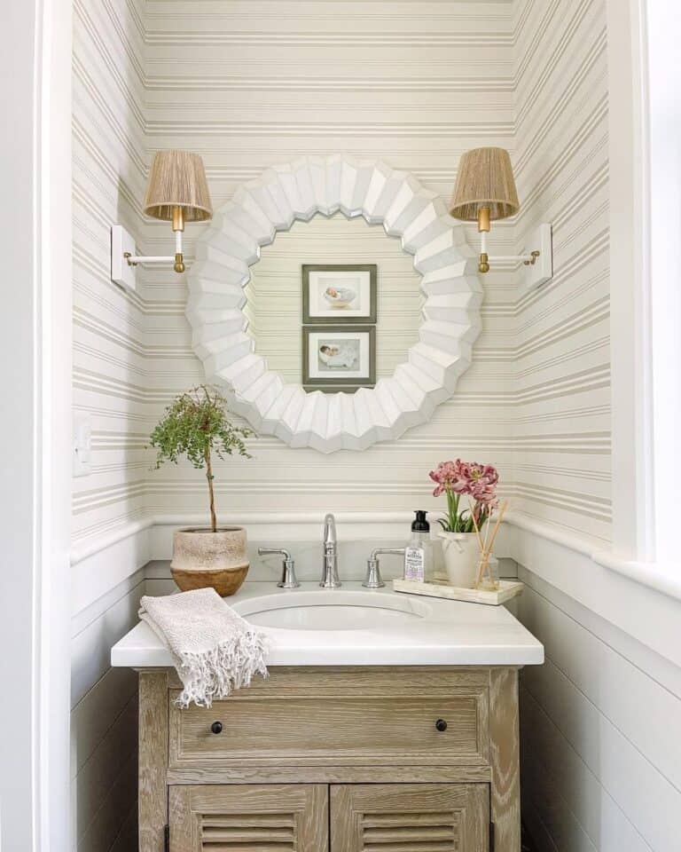 Shutter Style Cabinets on Single Vanity - Soul & Lane