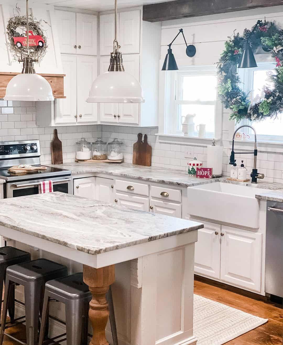 White Farmhouse Kitchen Cabinets - Soul & Lane