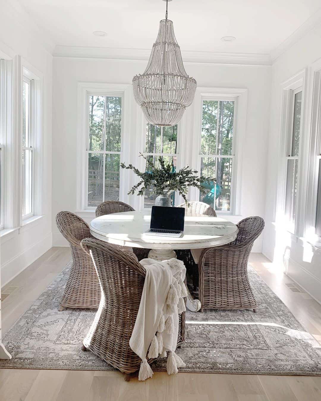 White Sun Porch with a Table - Soul & Lane