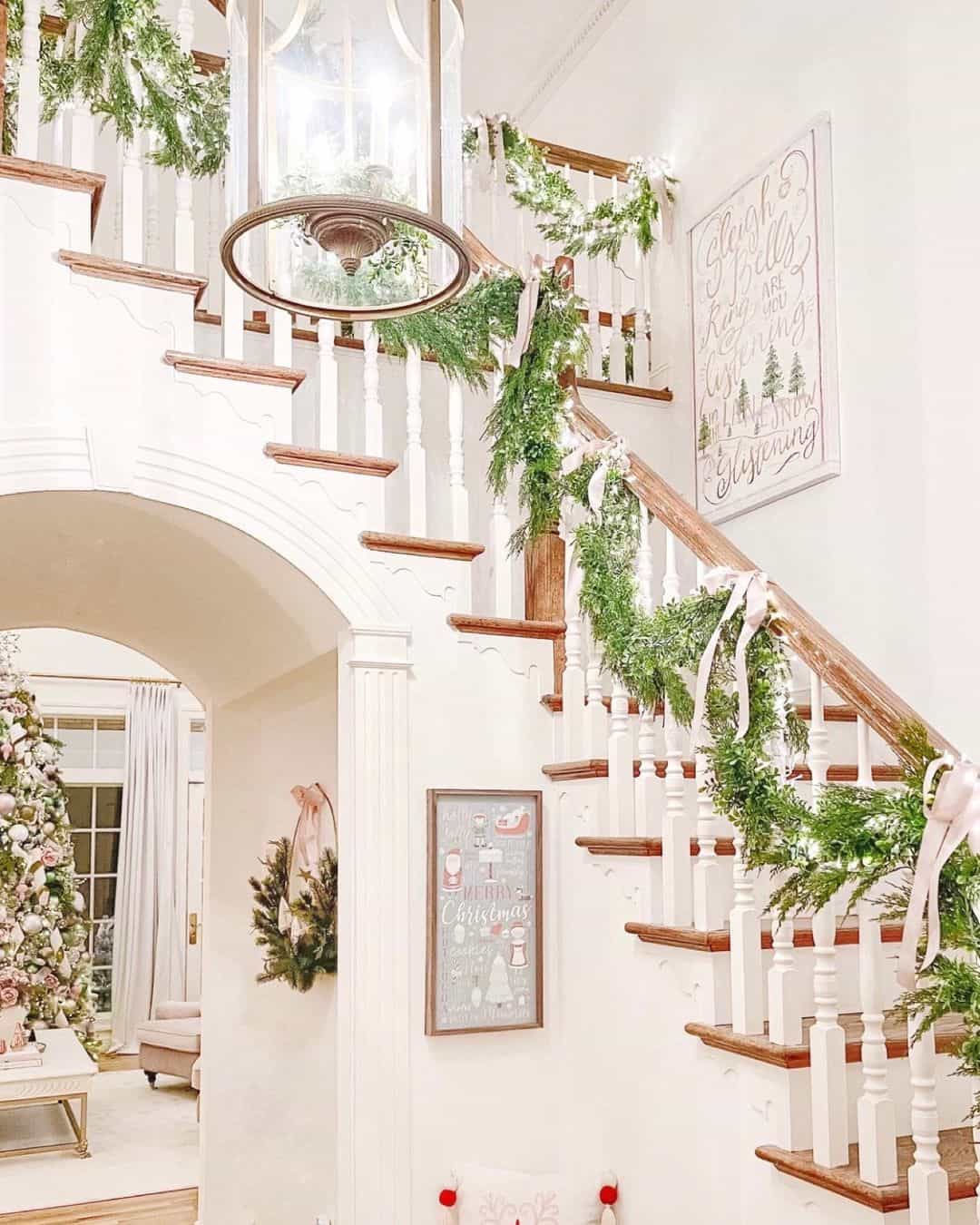 White and Festive Staircase Inspiration - Soul & Lane