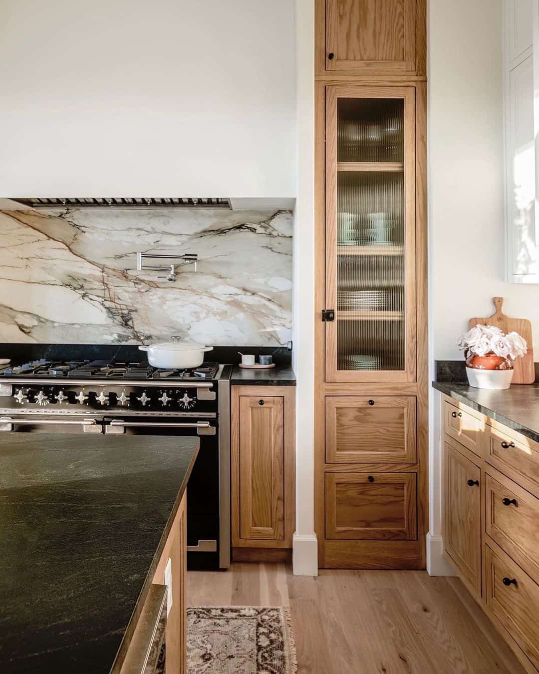 A Stunning Backsplash and a White Oak Display Cabinet - Soul & Lane