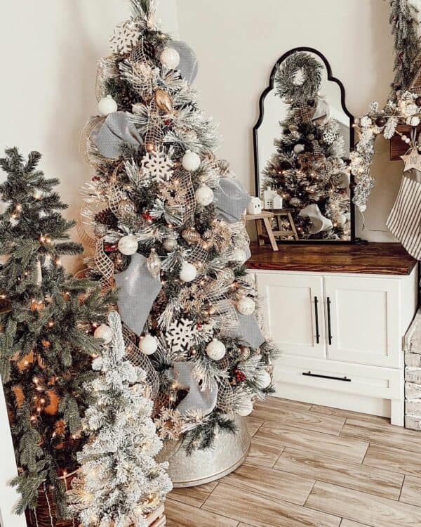 Christmas Tree with Galvanized Metal Tree Collar - Soul & Lane