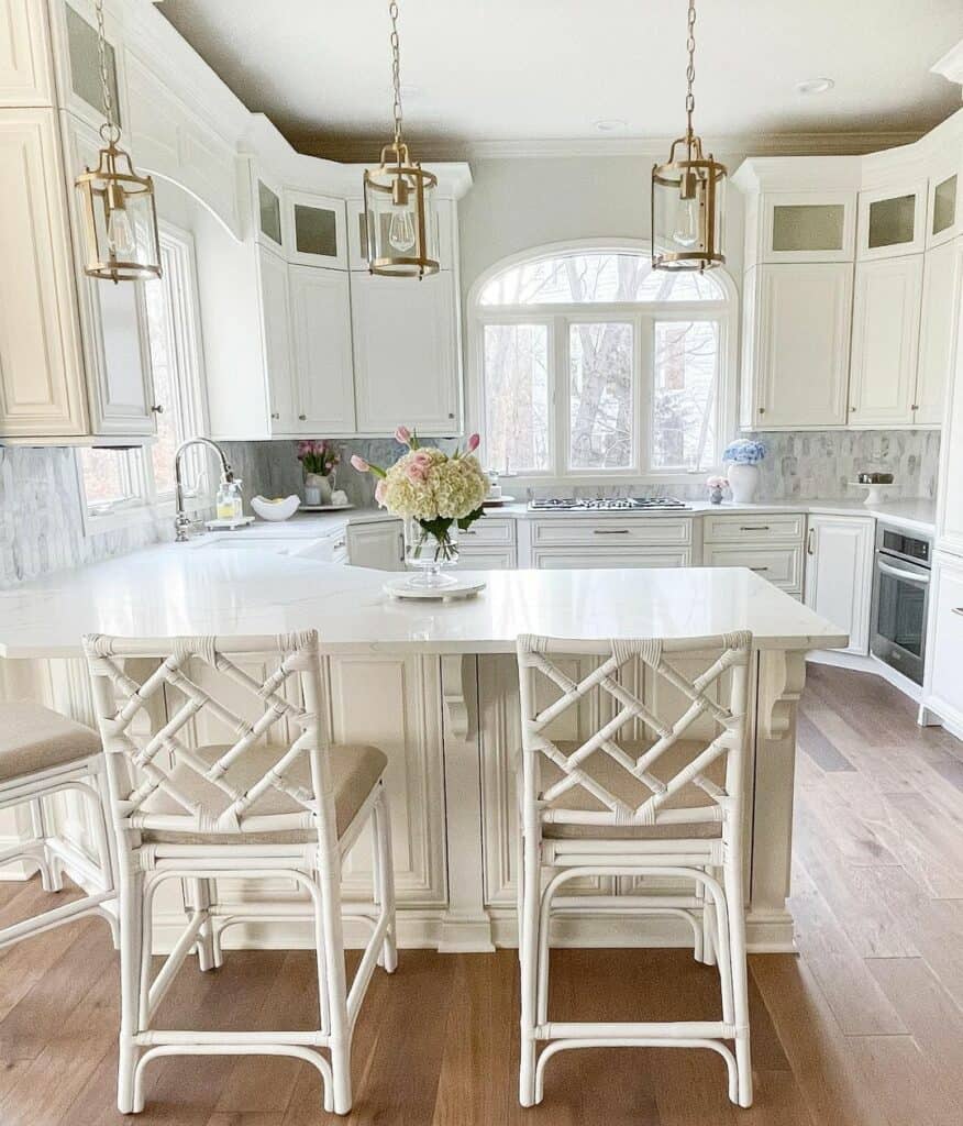 Countertop Seating in Modern Farmhouse Kitchen - Soul & Lane