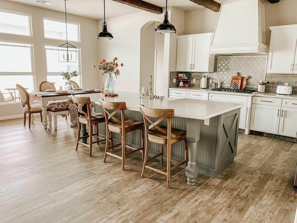 Cream and Sage Kitchen Dining Area - Soul & Lane