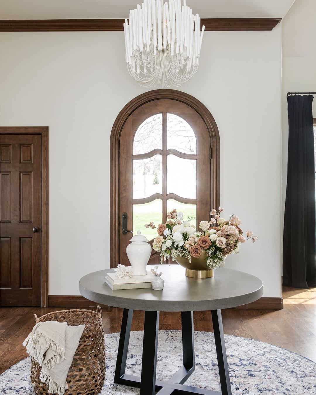 Elegant Entryway with Arched Door - Soul & Lane