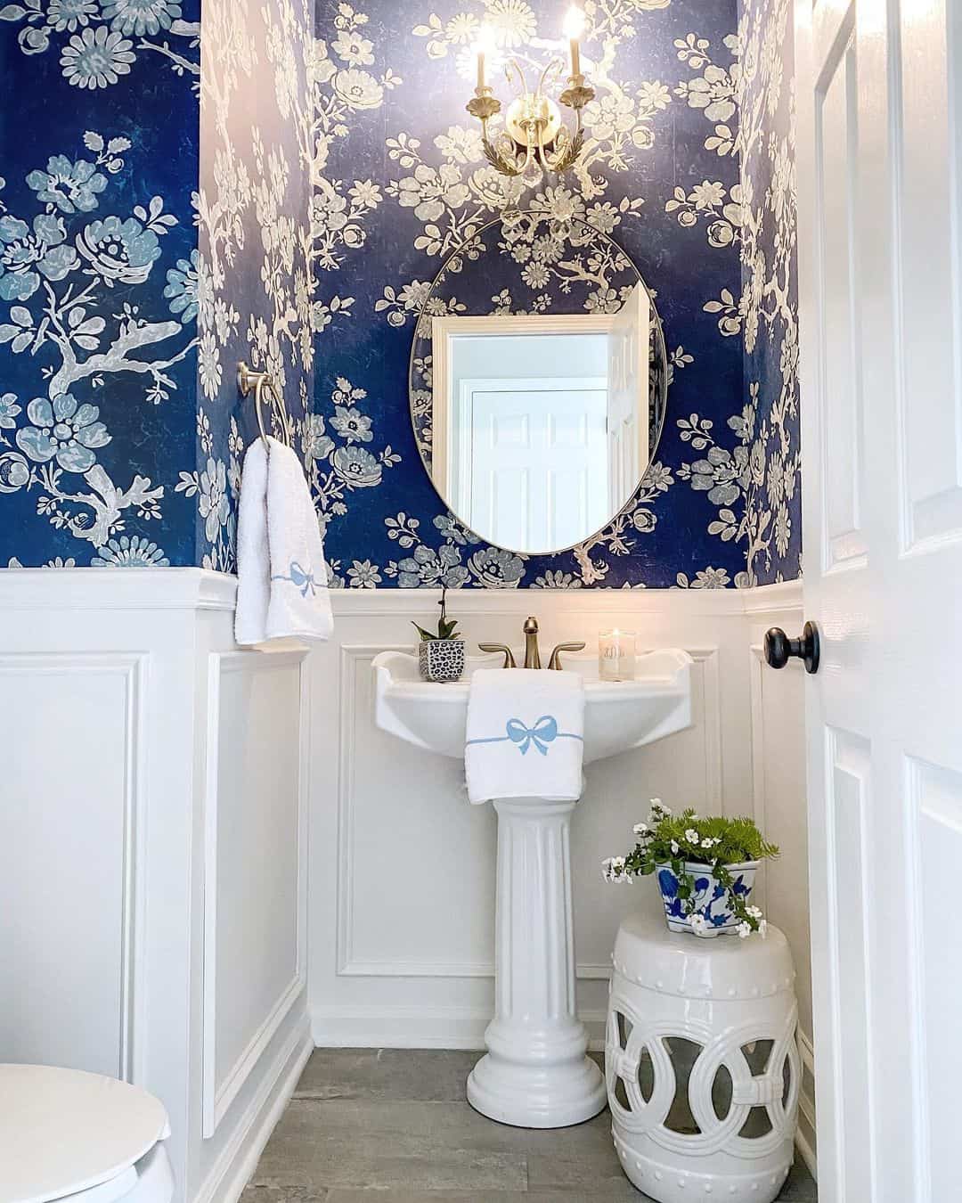 34 Fresh Powder Room Wallpaper Ideas to Transform your Space