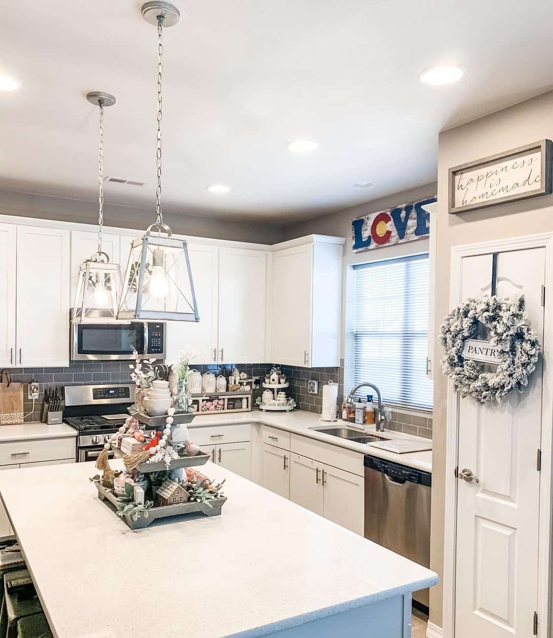 Evergreen White Winter Kitchen - Soul & Lane