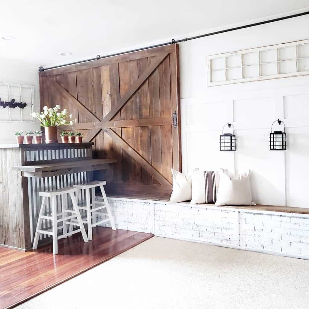 Extra Wide Stained Wood Barn Door - Soul & Lane
