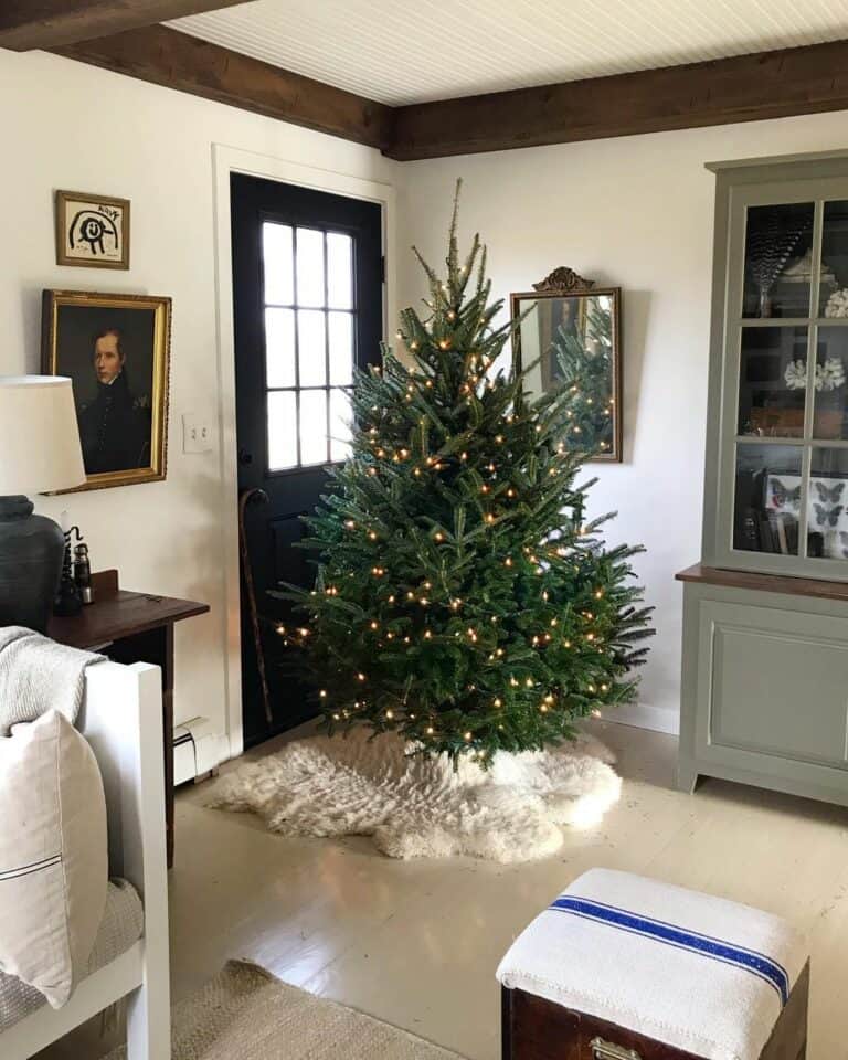 Faux Fur Christmas Tree Skirt and Vintage Décor - Soul & Lane