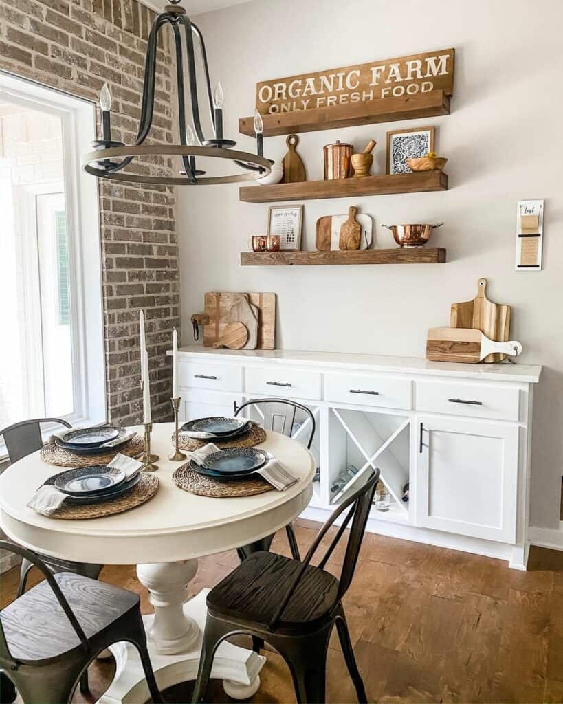 Floating Shelves with Copper Kitchen Accessories - Soul & Lane