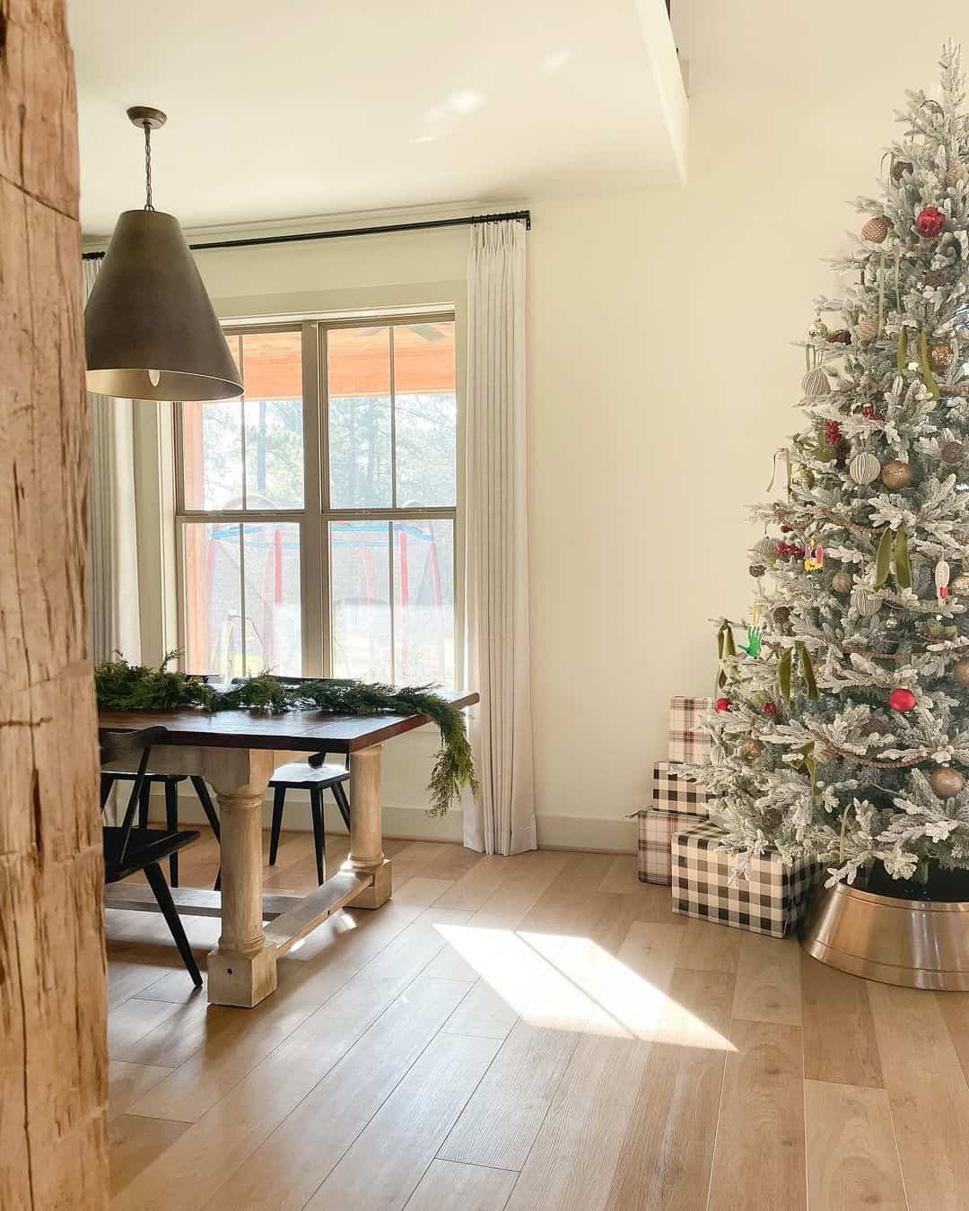 Flocked Christmas Tree in Gold Metal Collar - Soul & Lane