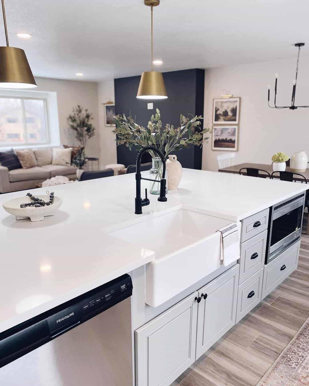 Modern Kitchen Island with Farmhouse Sink - Soul & Lane