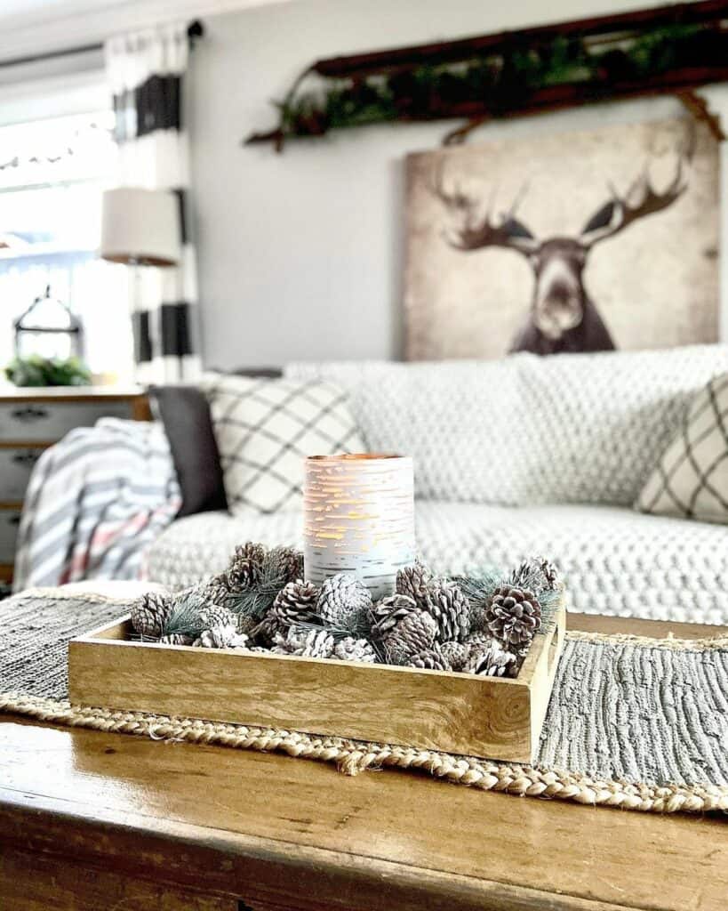 Pinecones as Coffee Table Centerpiece - Soul & Lane