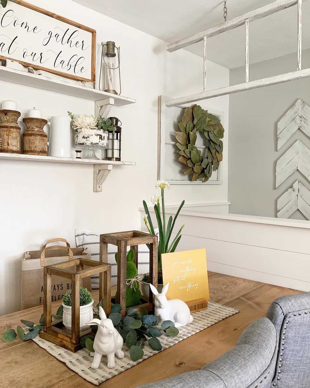 Rustic Accents Above Wood Table - Soul & Lane
