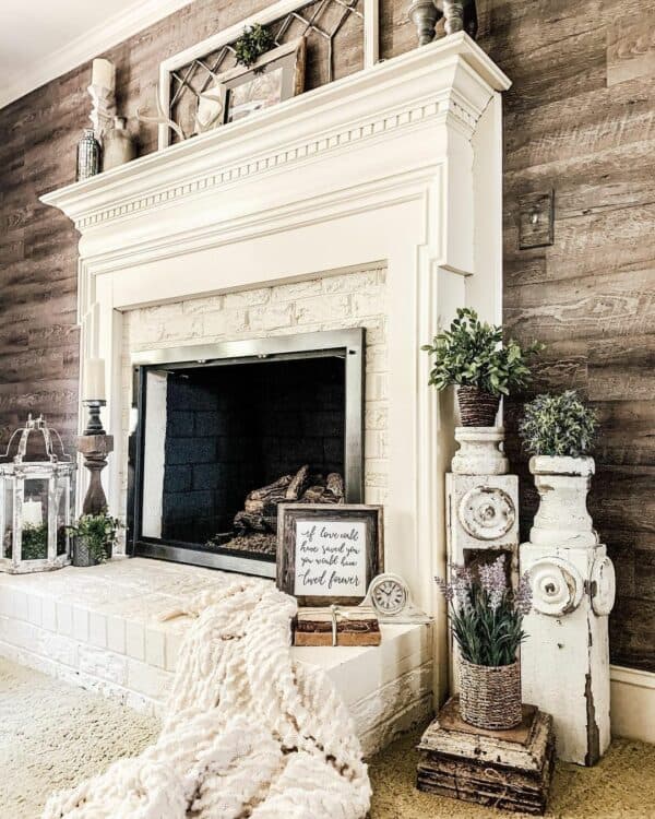 Rustic Farmhouse Fireplace Ideas - Soul & Lane