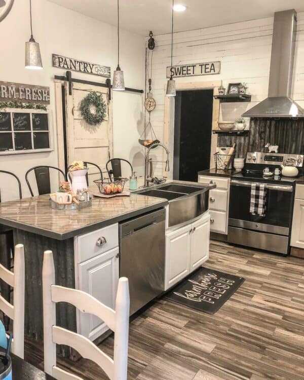 Rustic White Painted Wood Shiplap Wall - Soul & Lane