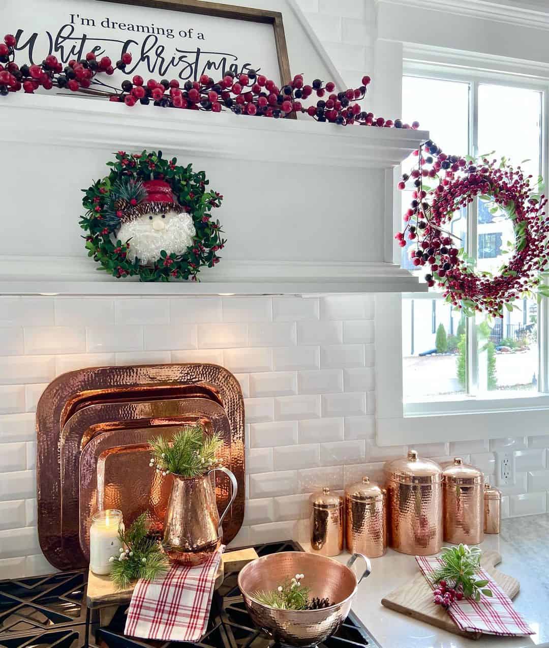 Shiny Copper Accessories Against White Backsplash - Soul & Lane