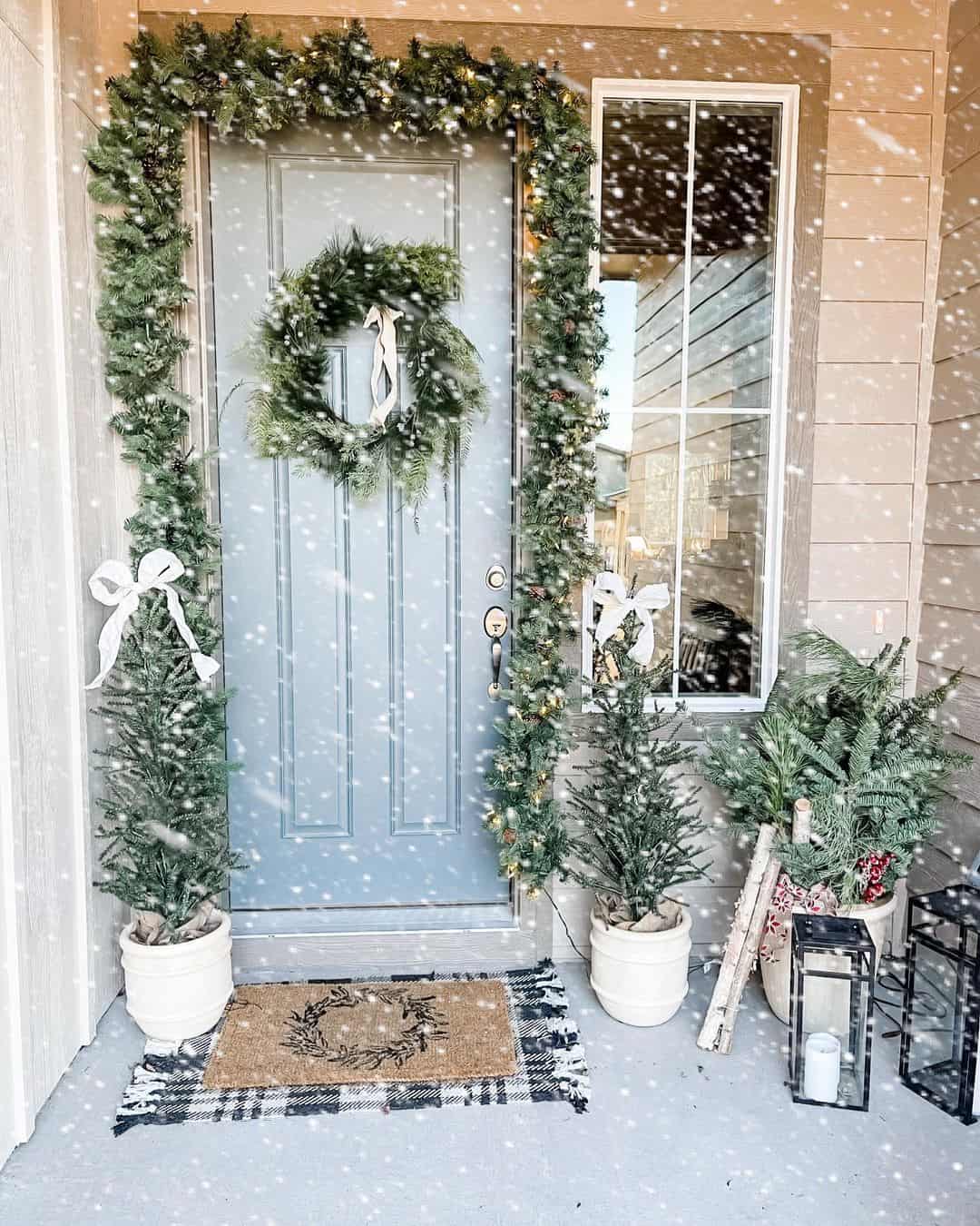 32 Eye-catching Winter Porch Décor Ideas