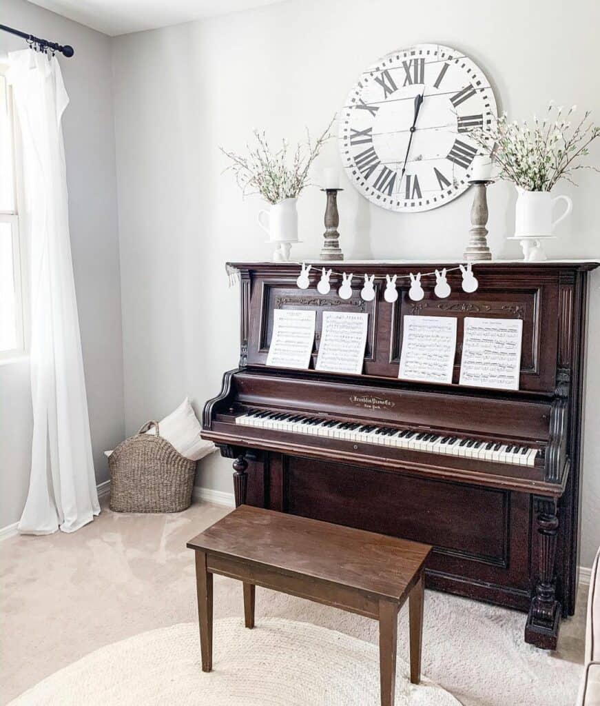 Spring Décor on Wooden Piano - Soul & Lane