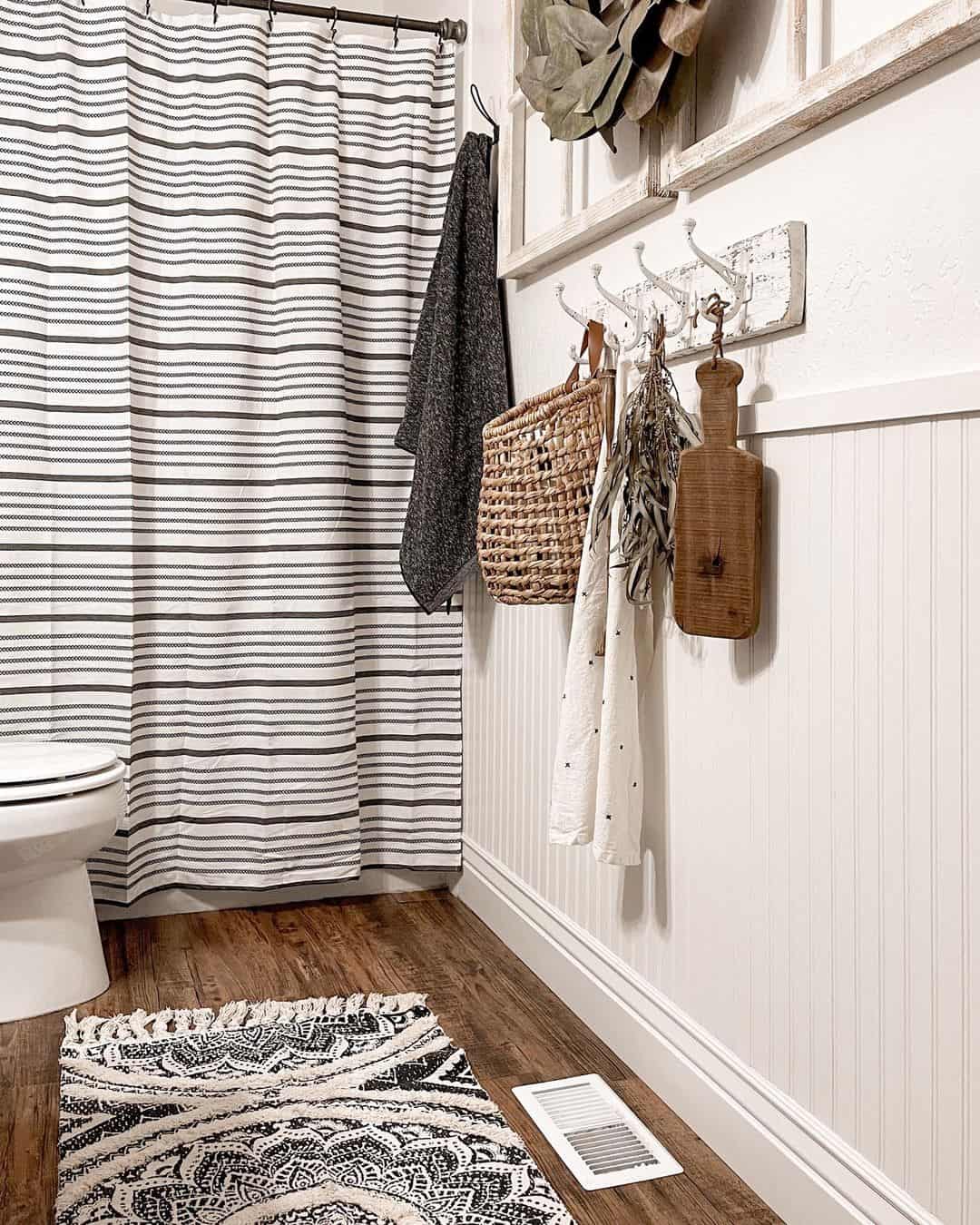 White Beadboard Panels Under Rustic Window Décor - Soul & Lane