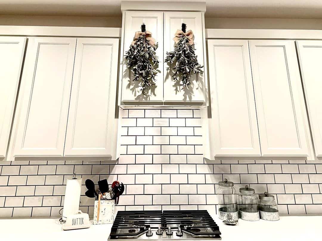 White Kitchen With Subway Tile Backsplash Soul And Lane