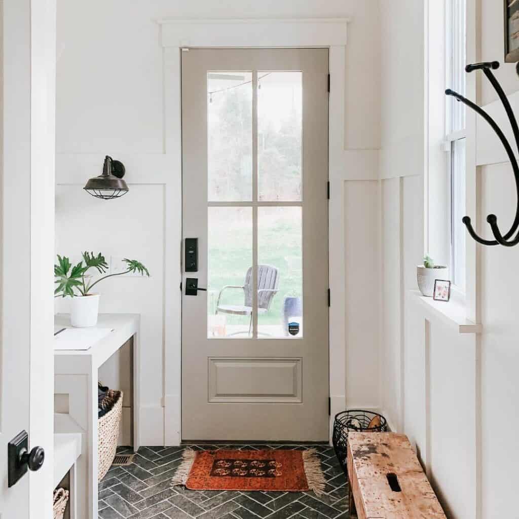 White-Trimmed Gray Back Door - Soul & Lane