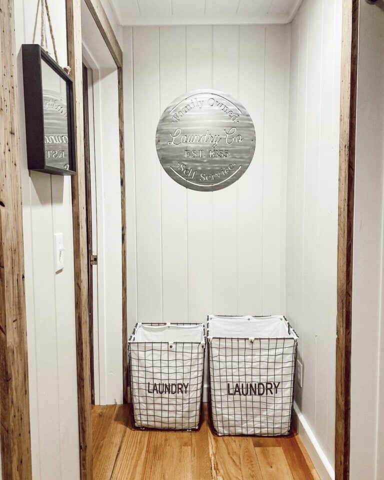 Stylish Hallway Laundry Basket for Clutter-Free Entryways