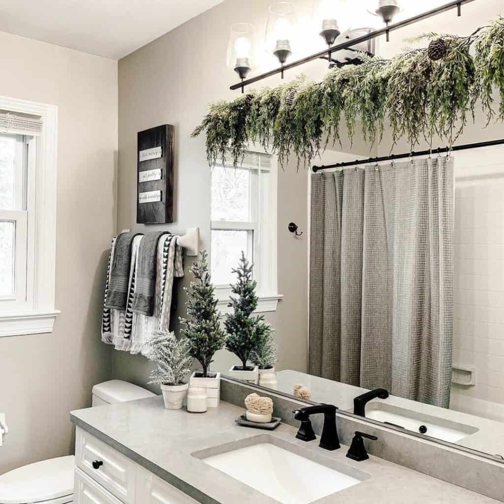 Winter Bathroom Counter Décor - Soul & Lane