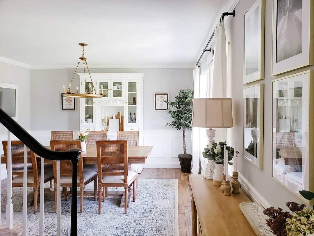 Wood Console Leads into Dining Room - Soul & Lane