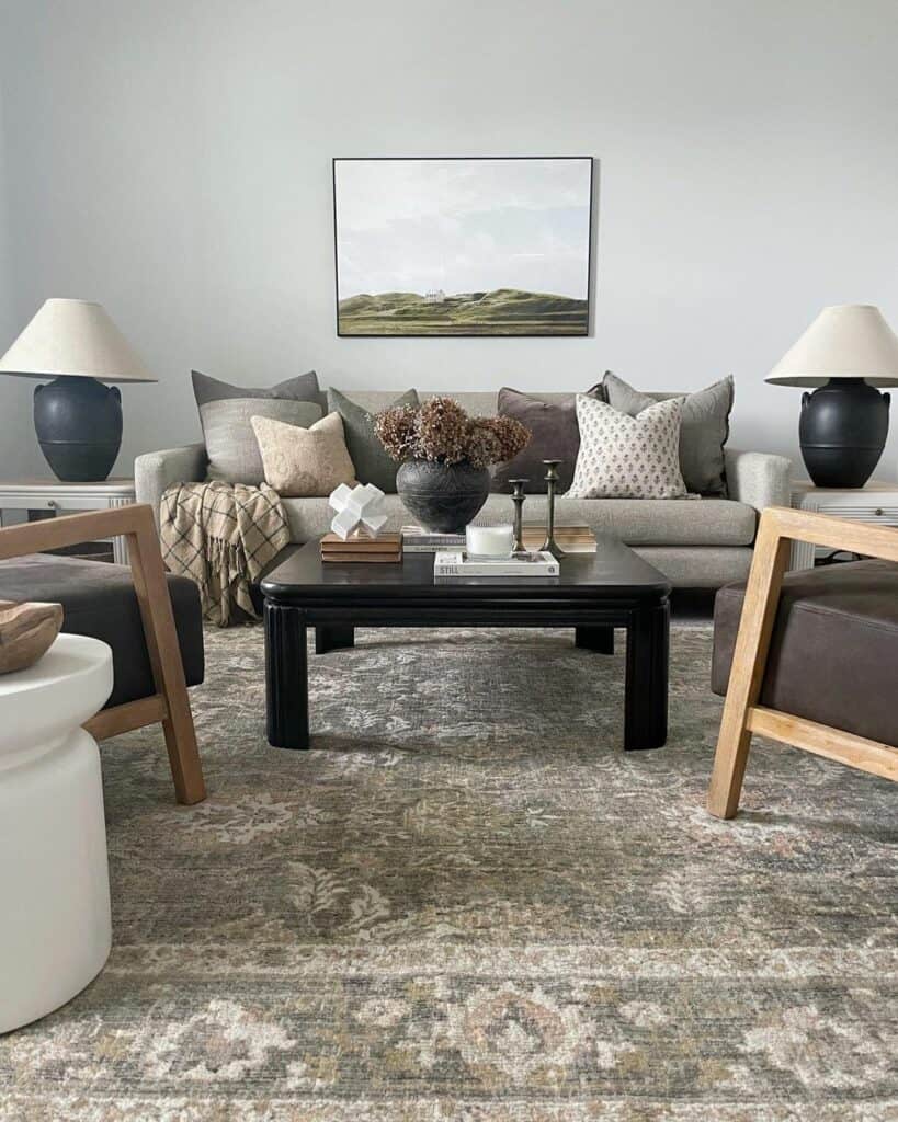 Black Square Coffee Table for Beige Couch - Soul & Lane