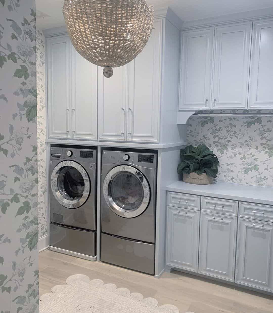 Botanical Laundry Room Cabinet Ideas - Soul & Lane