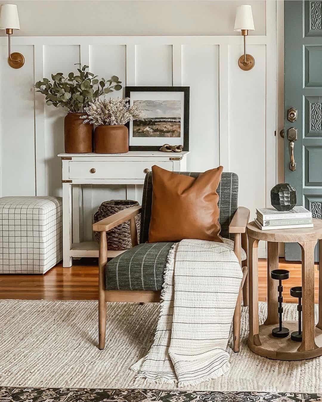 Brass Sconces in Decorative Entryway - Soul & Lane