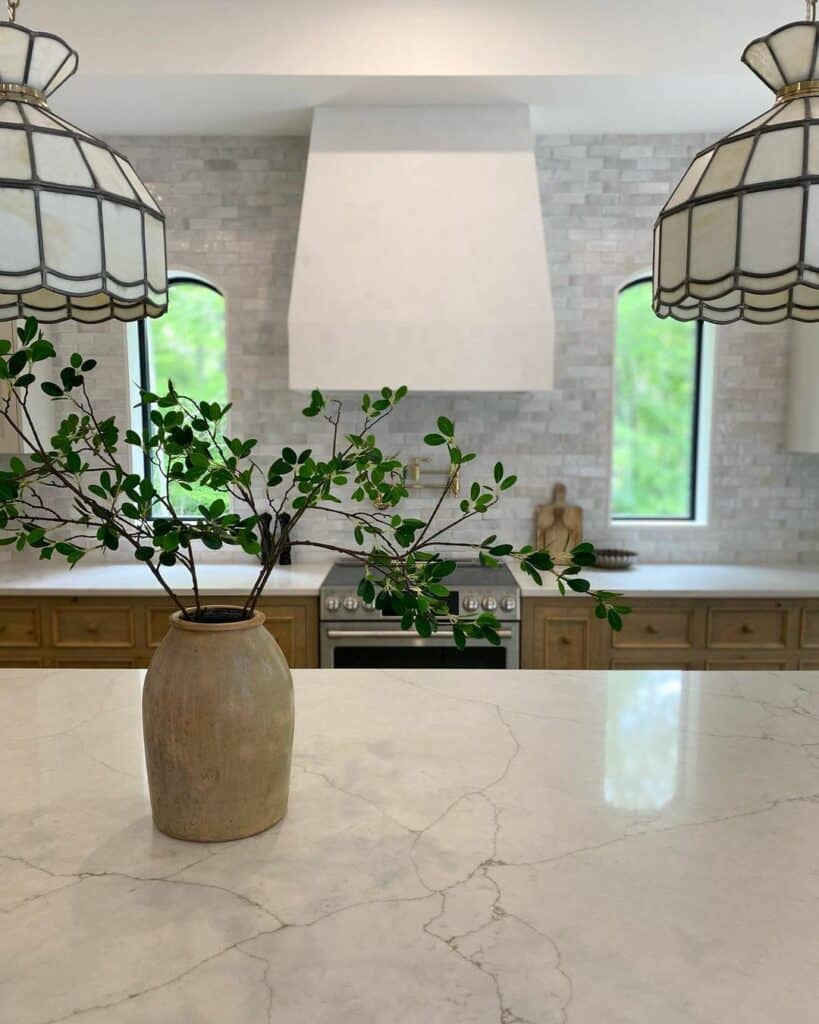 Calacatta Counter in Neutral Kitchen - Soul & Lane