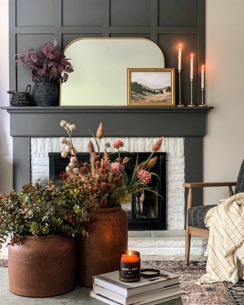 30 Dark Fireplace Mantels for Sophistication and Drama