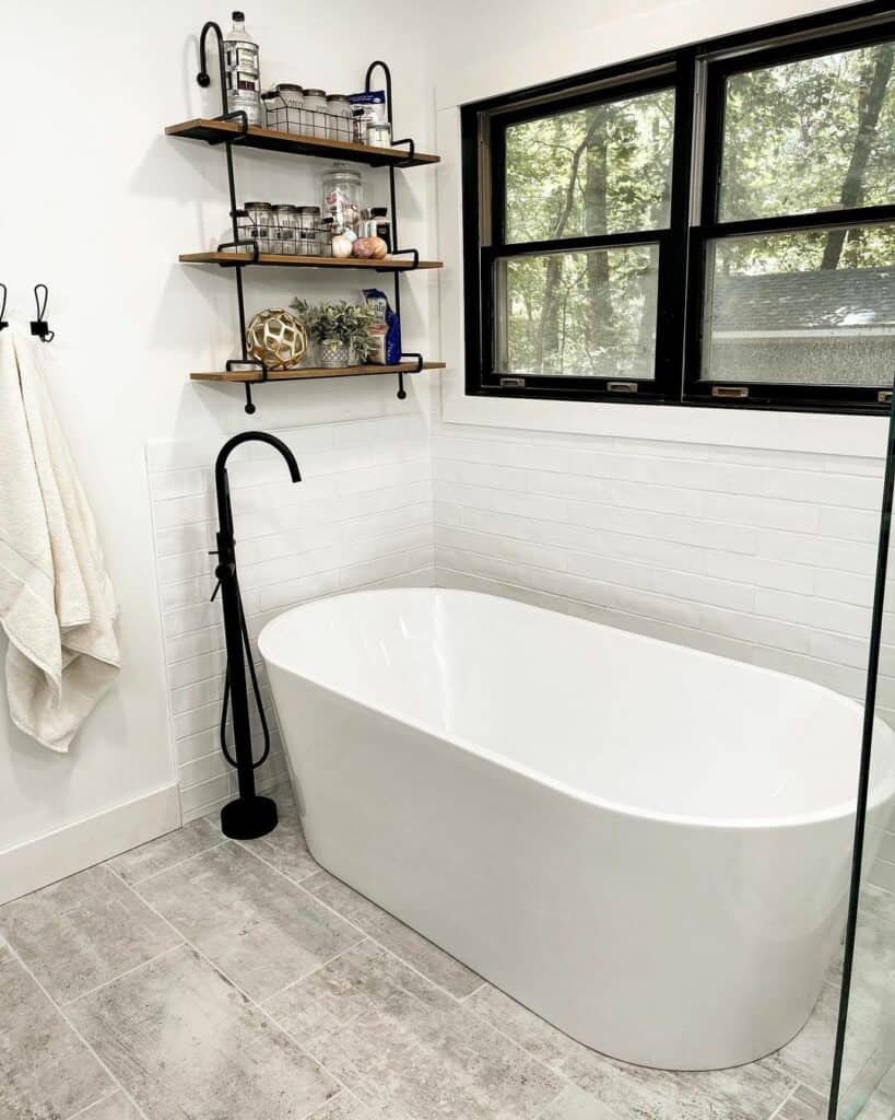 Farmhouse Bathroom With a Freestanding Tub and Faucet - Soul & Lane