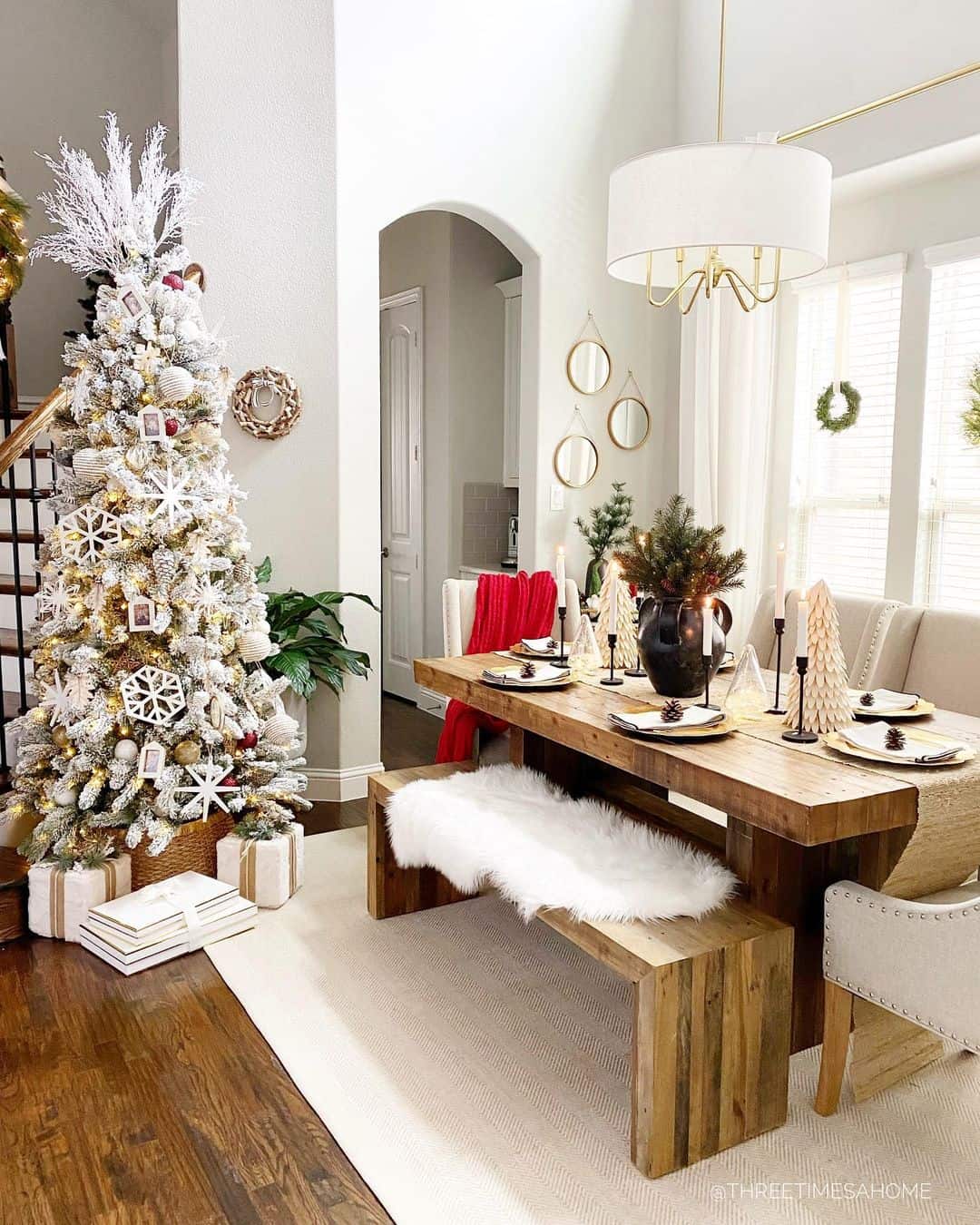 Frosted Christmas Tree Snowflake Decorations - Soul & Lane