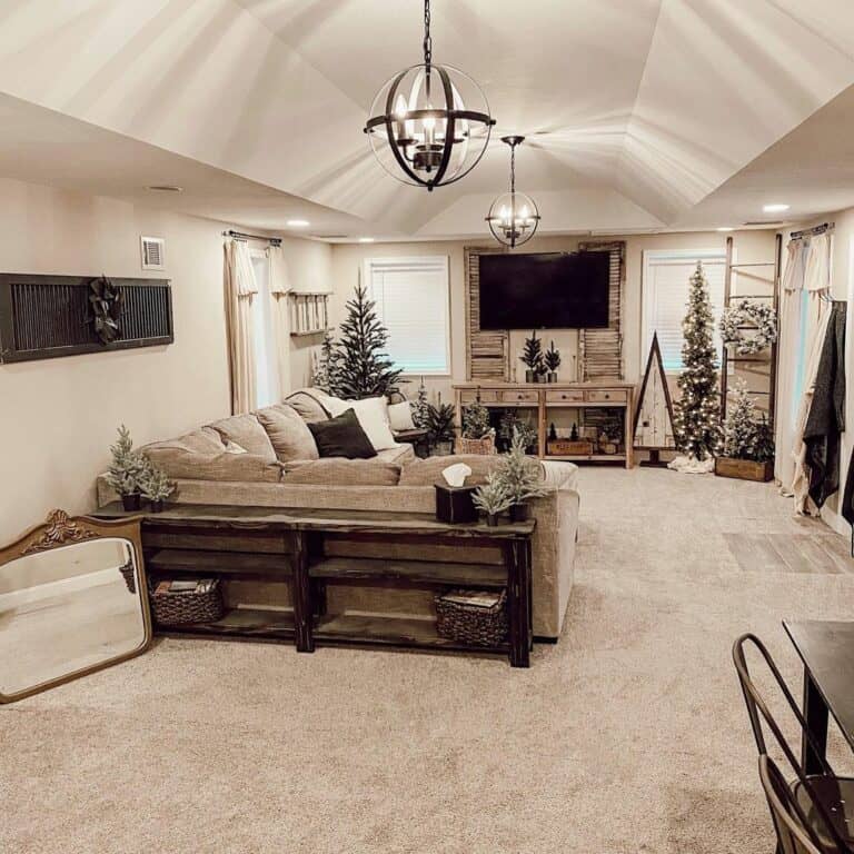 Neutral Sectional Inspiration for a Farmhouse Living Room - Soul & Lane