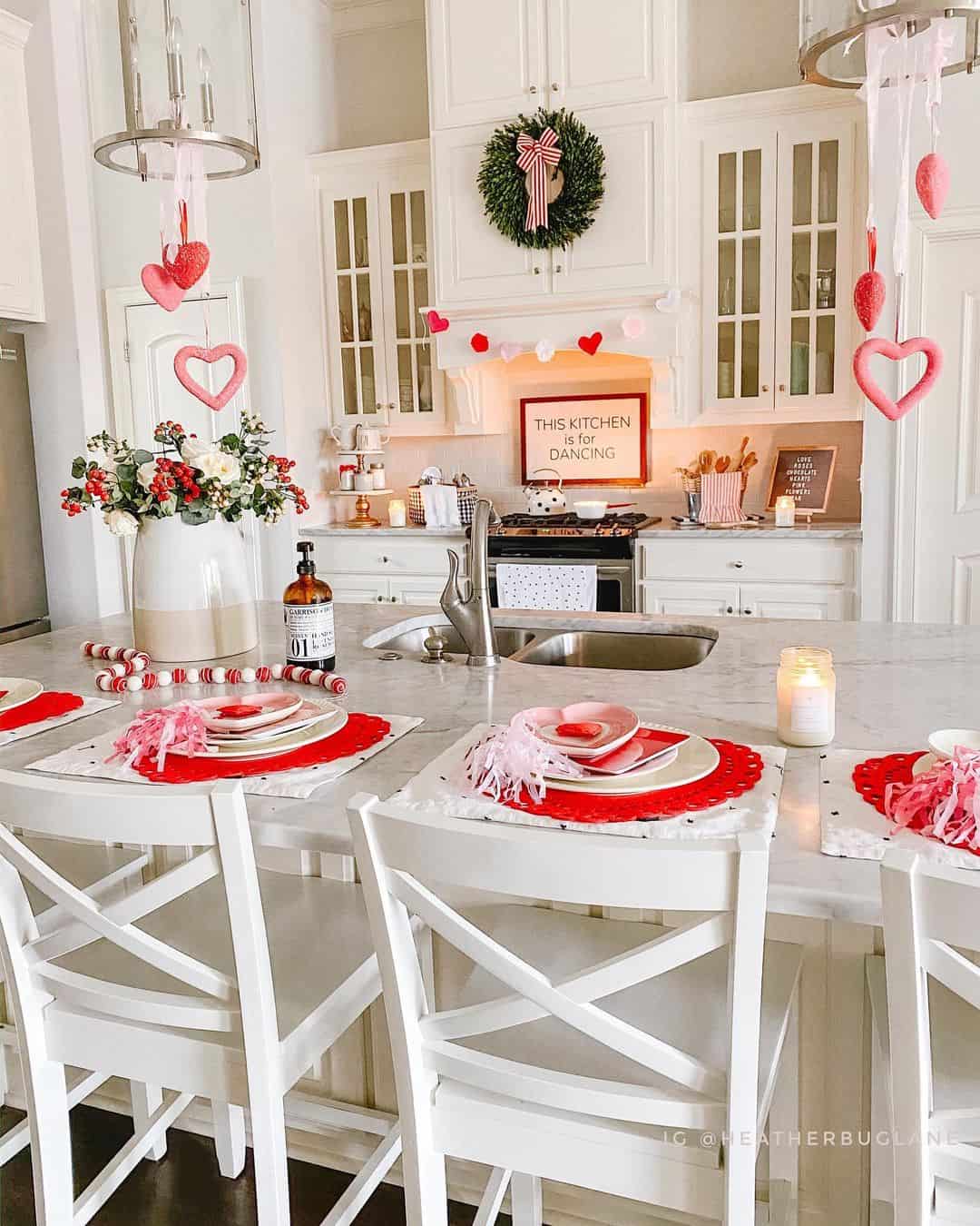 Pink and Red Decorated Kitchen - Soul & Lane